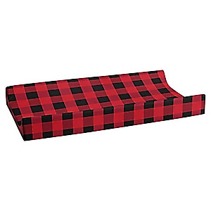 Changing Pad Cover Boy, Baby Changing Table Covers for Boys, Woodland Nursery Decor by JLIKA (Buffalo Plaid)