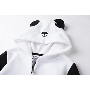 Mud Kingdom Cute Toddler Boy Fleece Jacket with Hood 24 Months Panda