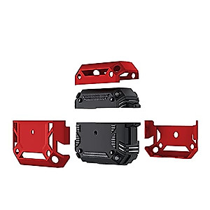 OLLSA Airpods 3 Case Cover with Keychain Red Hard Shell Case for Apple Airpods 3rd Generation Charging Case Portable Women AirPod 3rd Gen Case 2021[Front LED Visible], 2.36*1.96*0.98 inch