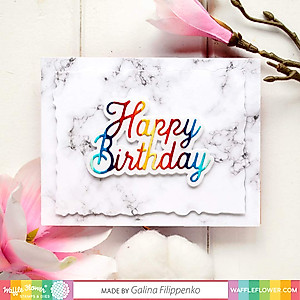 Waffle Flower Deckled Frames Die – 5 Organic Rough Edge Panel Mat Layer Dies That Mimics Handmade Paper or Torn Paper for Natural Themes Like Flowers and Plants.