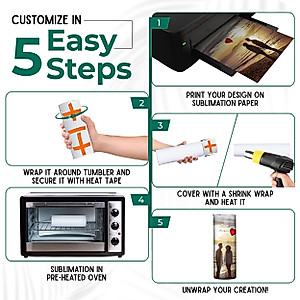 Goods For You Sublimation Tumblers 20 oz - Sublimation blanks, Stainless Steel Double Wall Insulated Straight & Skinny Tumbler Individually Gift Boxed with Lids, Straws & All Accessories, 8 PACK