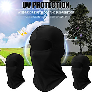 30 Pcs Balaclava Ski Face Mask Full Face Cover Mask UV Protection Cooling Neck Gaiter Winter Summer for Men Women Outdoor (Black, Simple Style)
