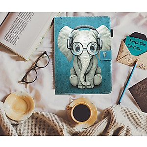 Fire HD 8 & 8 Plus Tablet Case 2020 (10th Generation Only), PU Leather Stand Cover Case with Auto Wake/Sleep, Not Fit All-New Fire HD 8 Tablet 2022 Release 12th Generation, Elephant