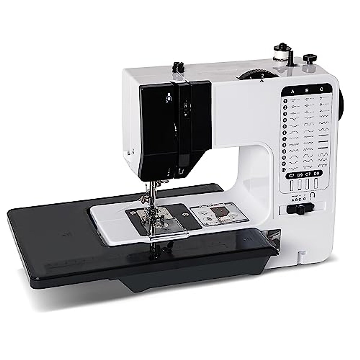 WALLECOM Portable Sewing Machine for Beginners with 38 Stitch Applications and 42 Pcs Sewing Kit- Small Sewing Machine with Dual Speed, Reverse Stitching and Foot Pedal- Easy to Use Electrical Sew Machine