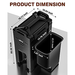 PYY Insulated Beverage Dispenser 5 Gallon - Hot and Cold Drink Container with Handles, Thermal Drink Dispenser Cooler Server carrier For Commercial Catering Black