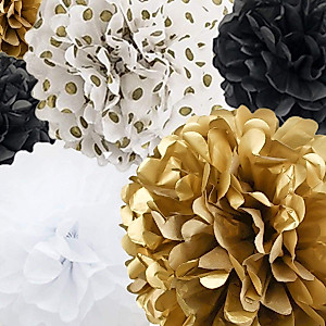 Tissue Paper Pom Poms Paper Flower 22Pcs for Birthday Bachelorette Wedding Baby Shower Bridal Shower Party Decoration