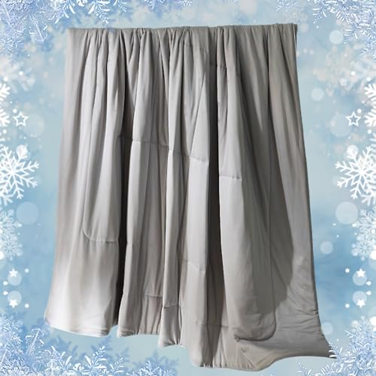 ENJOHOS Cooling Comforter Queen Size, Q-Max 0.45 Double Side Cold Blanket for Hot Sleepers Night Sweats, Cool Ice Silk Summer Comforter, Soft Breathable Lightweight Smooth Cool Comforter Bedding Grey