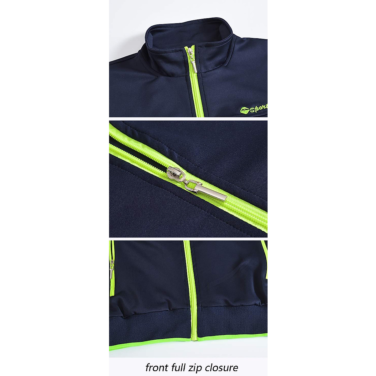 YSENTO Men's Tracksuits Set Outfits 2 Piece Jogging Suits Warm Up Running Track Sets Sweatsuits Green L