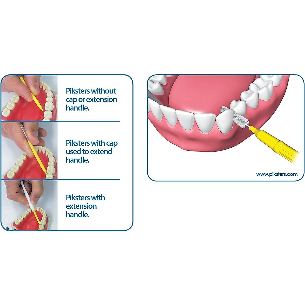 Piksters Interdental Brushes (1 Pack of 10 Brushes, Size 0 (Grey)