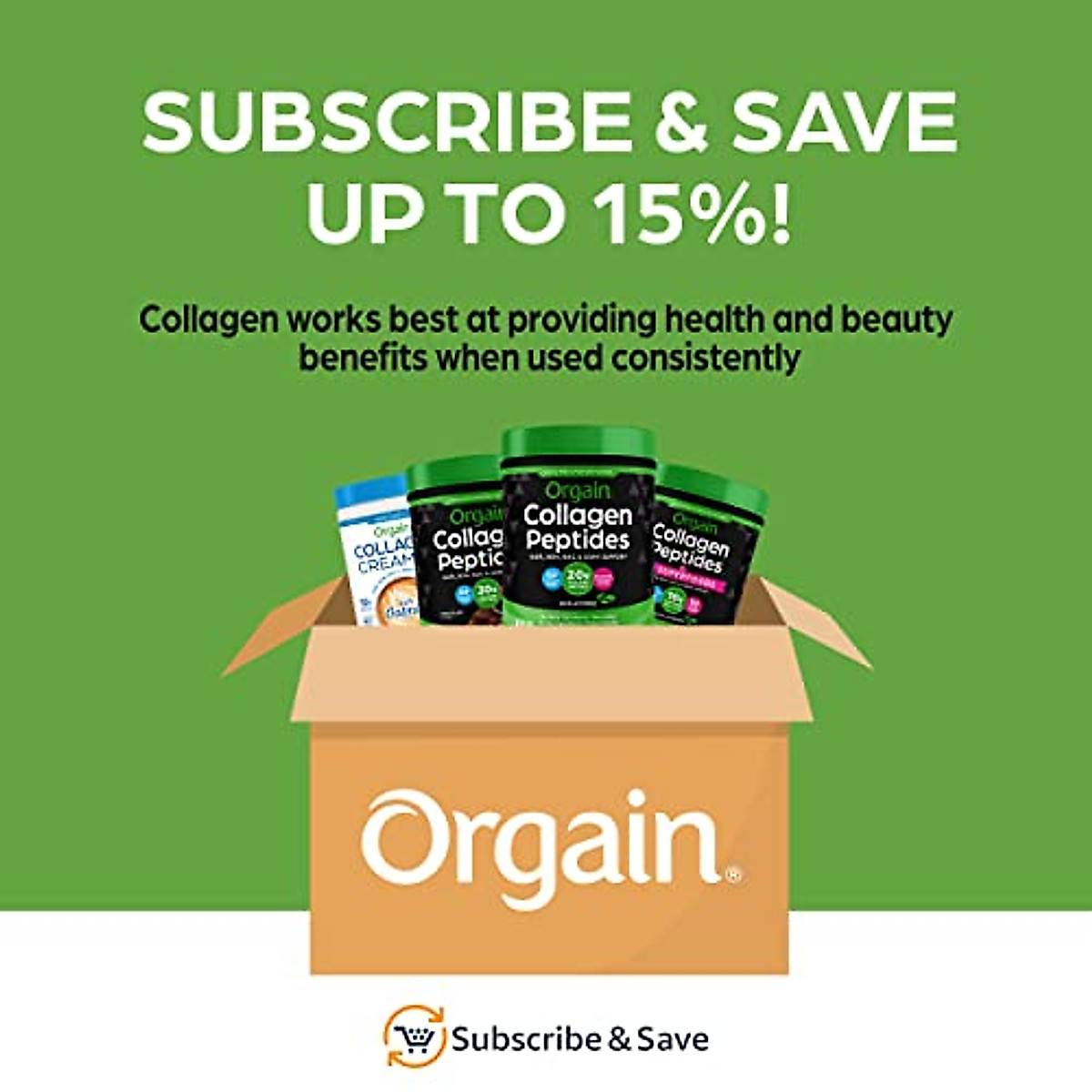 Orgain Hydrolyzed Collagen Peptides Powder + Superfoods, 20g Grass Fed Collagen - Hair, Skin, Nail, & Joint Support Supplement, Paleo & Keto, Non-GMO, Type I and III, 1lb (Packaging May Vary)