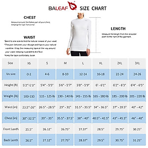 BALEAF Thermal Long Sleeve Running Shirt Women Workout Tops Gym Clothes Mock Neck Fleece Hiking Skiing Base Layer for Winter Cold Weather White S