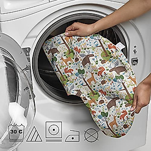 Boppy Nursing Pillow Cover Original, Earth Tone Woodland, Cotton Blend Fabric, Fits Boppy Bare Naked, Original and Luxe Breastfeeding Pillow, Awake Time Only 1 Count (Pack of 1)