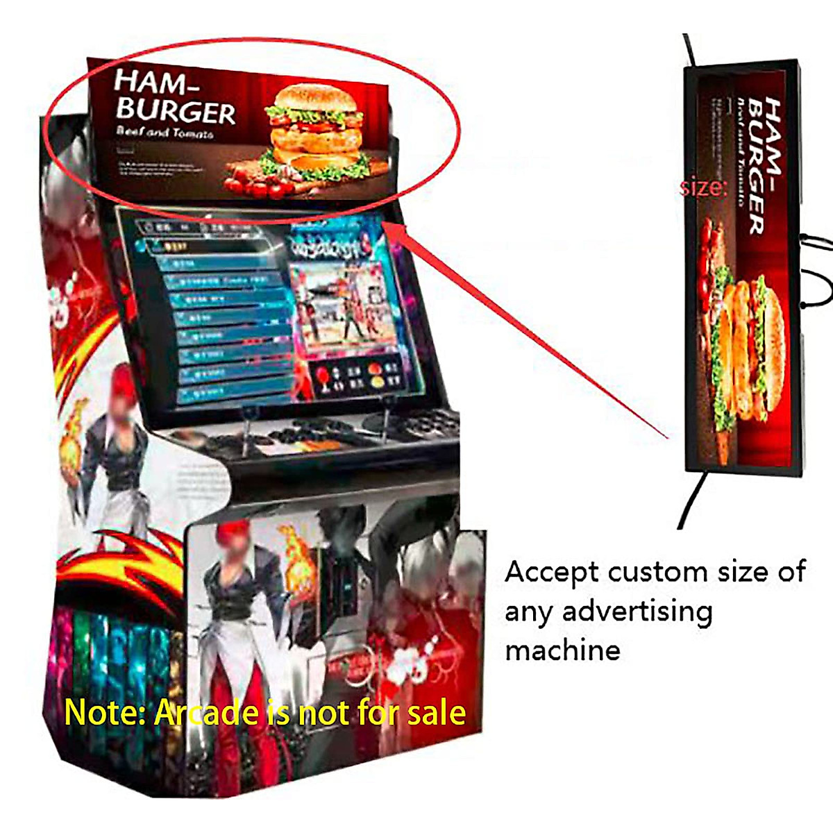 NC 24 inch Resolution 1920(RGB)×360 Supermarket Shelf Advertising Machine External Dimension 621x142x41mm with HDMI USB Input Hot Deals in The USA