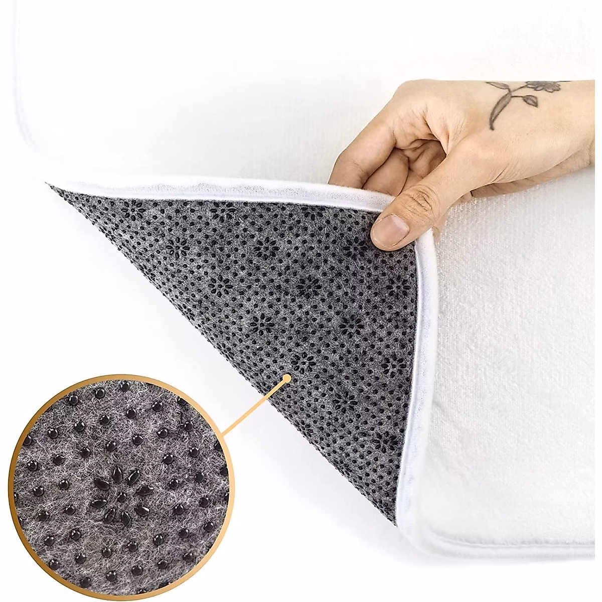 Kitchen Rug Comfort Mat Kitchen Floor Mats Farmhouse Comfort Rug Carpet Kitchen Non-Slip Mat and Rugs for Kitchen Sink Laundry Room Cushioned Mat, 30 x 17 Inch