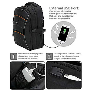 Rockland Smart Gear USB Laptop Backpack, Black, Large