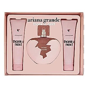 Ariana Grande Thank U Next for Women 3piece Set (3.4 Oz Eau De Parfume Spray + 3.4 Oz Body Souffle + 3.4 Oz Shower Gel), 10.2 Fl Oz