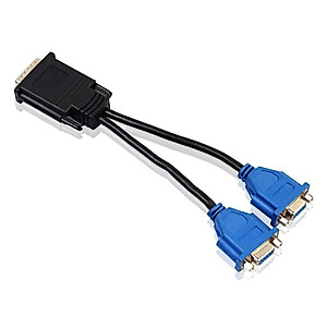 DMS-59 Pin Male to Dual VGA Female Y Splitter Video Card Adapter Cable