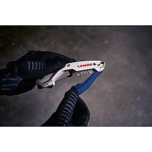 LENOX Utility Knife with 3 Bi-Metal Blades, Retractable, Foldable and Portable, Blade Storage (LXHT10599)