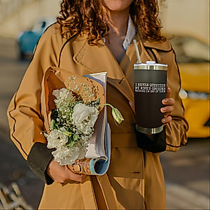 YFKFYTG Coffee Tumbler 20 oz I Never Question My Wife's Choices Tumbler with Lid and Straw Insulated Tumblers Stainless Steel Tumbler