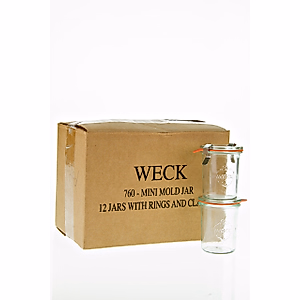 Weck 760 Mini Mold Jar, 5.4 Ounce - 12 Jars