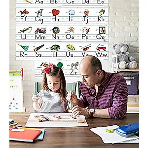 Carson Dellosa Alphabet and Number Line Bulletin Board Set—Alphabet Chart with Upper and Lowercase Letters, Numbers 0-10, Bulletin Board Decorations for Homeschool or Classroom Decor (11 pc)