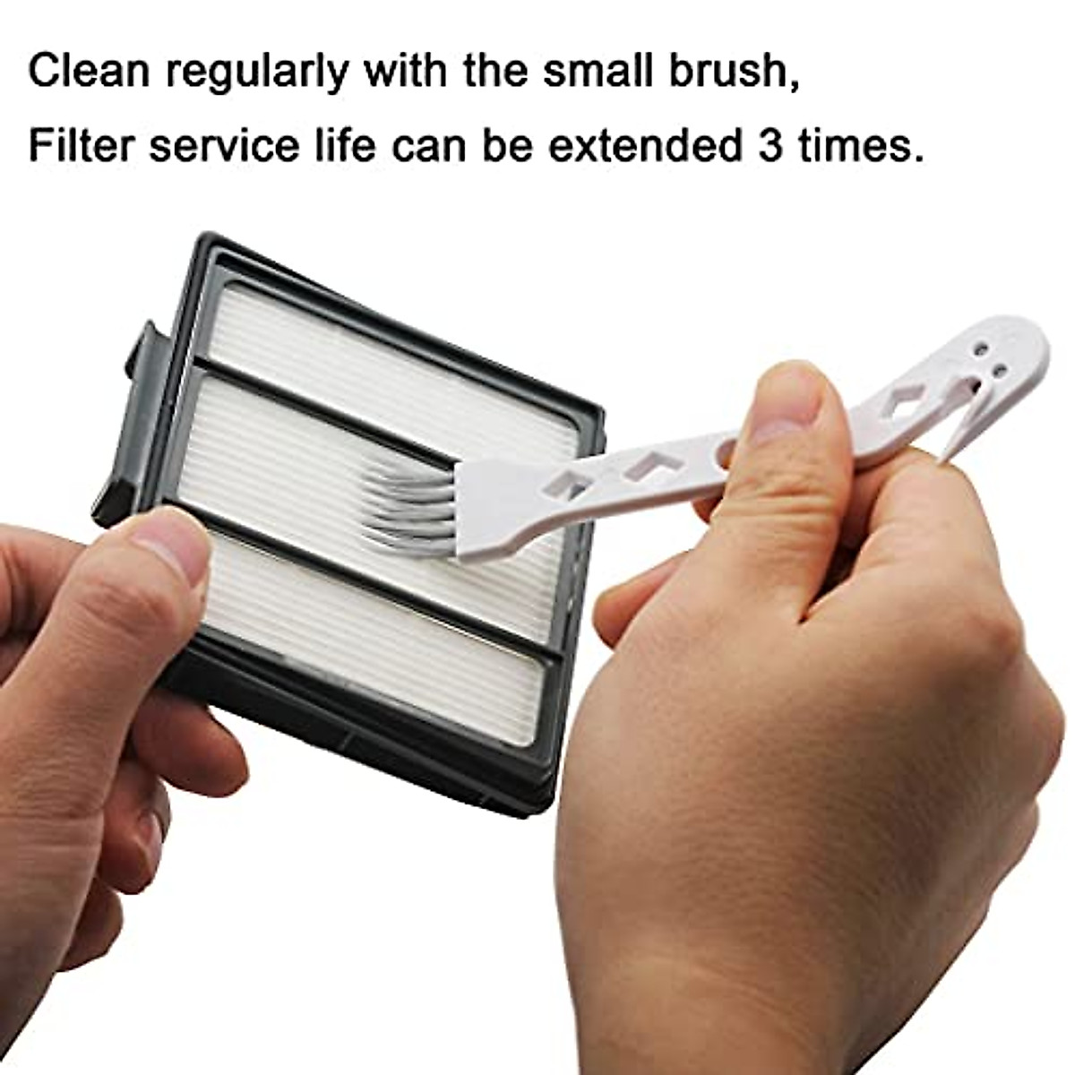 Lemige 10 Pack Replacement Filter Side Brush for Shark ION Robot Vacuum R85 RV850 S86 S87 S88 R71 R72 R75 RV761 RV771 RV871 AV751 AV752 AV753