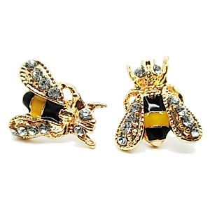 Bumble Bee Stud Post Earrings - New - Pair!