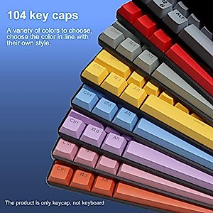 104Pcs Keycaps,Mechanical Keyboard Keycaps,Key Caps,Gaming Keyboard Keycaps,Keycaps,Universal Backlight KeyCaps,KeyCaps Replacement,ABS OEM Keyboard Accessory for Mechanical Keyboards Orange