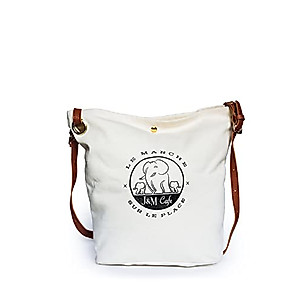 Canvas Tote Bag With Pockets, Adjustable Faux Leather Strap & Magnetic Closure - Everyday Chic Cotton Washable Heavy Duty Tote Bag Purse With Zippered Interior Pocket & Matching Accessory Pouch