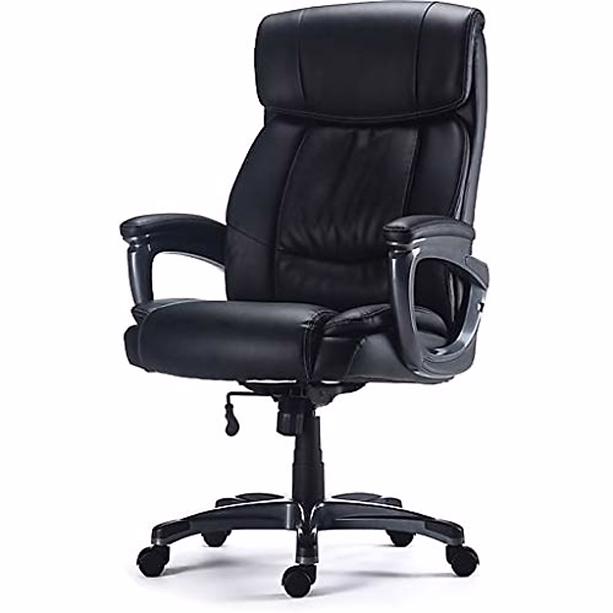 STAPLES Lockland Bonded Leather Big & Tall Managers Chair, Black (53235)
