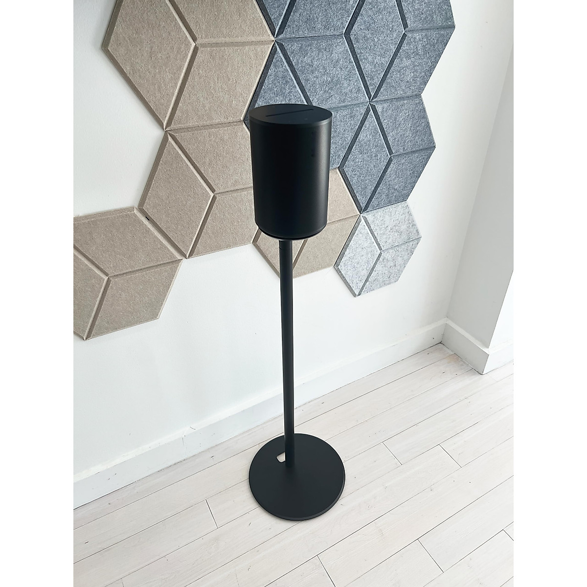 ynVISION.DESIGN Fixed Height Floor Stand Compatible with SONOS Era 100 and Era 300 - Black 2 Pack (Pair)