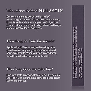 NULASTIN LASH Follicle Fortifying Serum with Elastaplex, Eyelash Boosting Treatment for Longer Looking Lashes, Vegan-Friendly & Cruelty-Free (3 ml)
