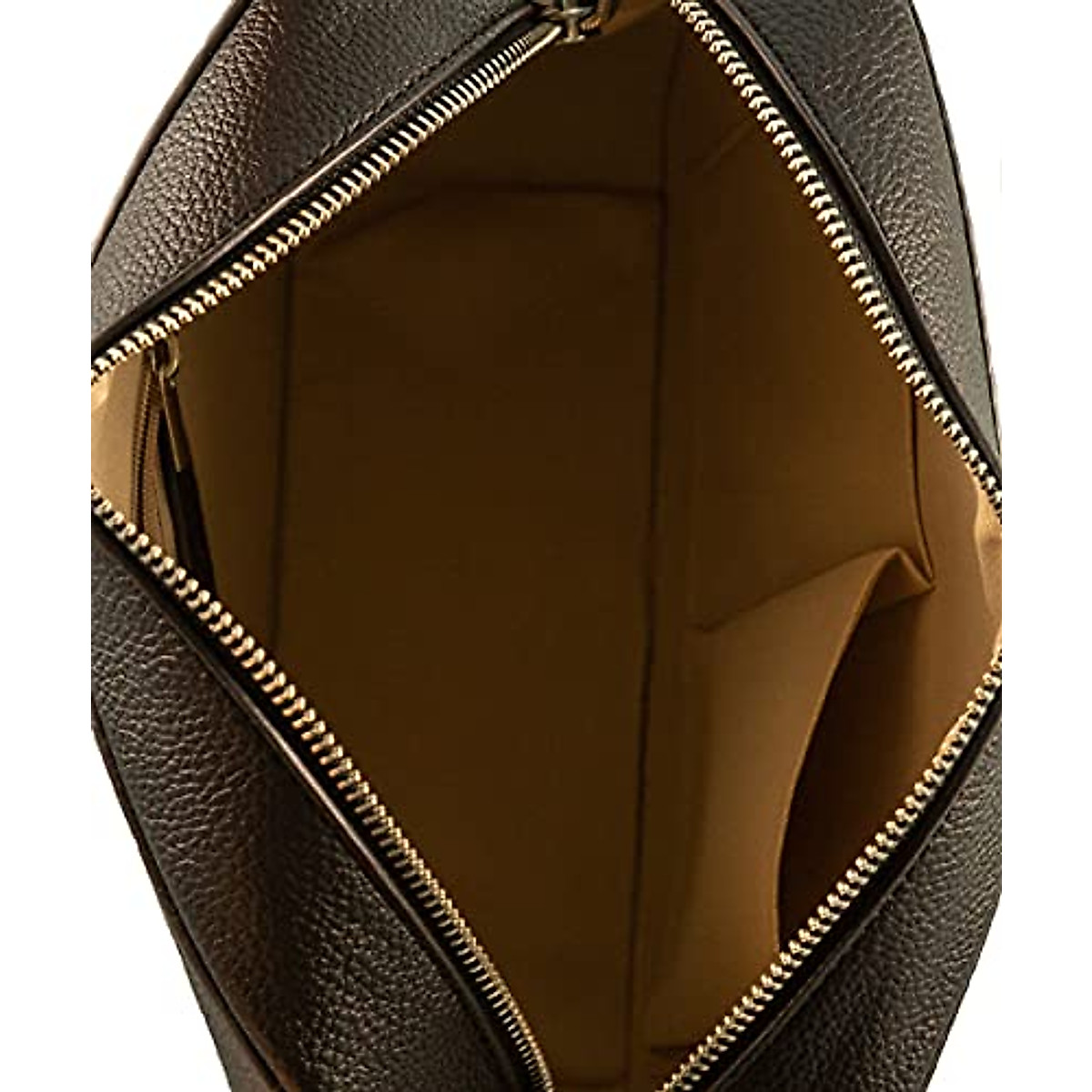 Pinafore Small Pebbled Vegan Leather Crossbody Bag (Black)