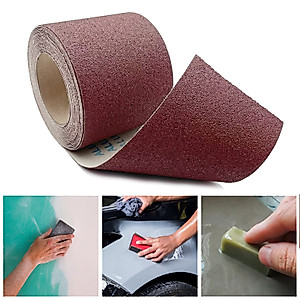 120 Grit Emery Cloth Roll, 4.5 Inch Wide 32.8 Ft Long (Equals 1/4 Sheet Sandpaper 71 Pcs) Abrasive Sandpaper Rolls for Metal Automotive Wood Furniture Sanding Paper Drum Palm Sander (120 Grit)