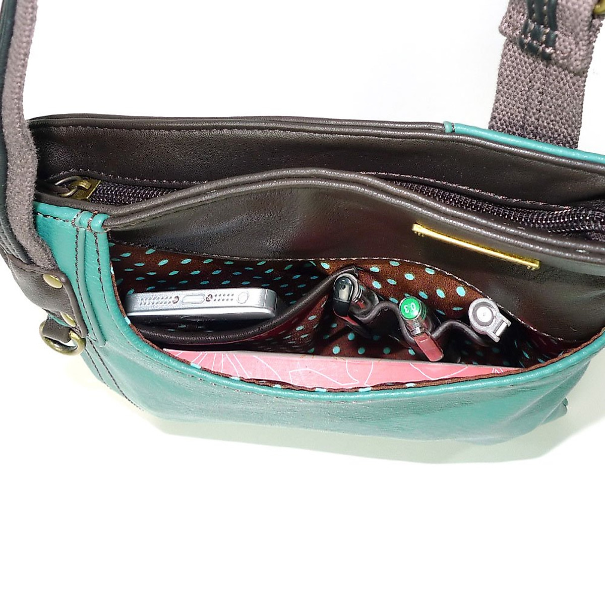 CHALA New Crossbody SWING Bag Vegan Leather (Black- Sea Turtle)