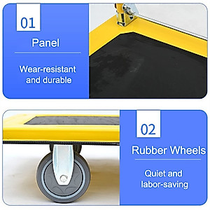 Generic Foldable Hand cart with Anti-Slip Coating, Convertible Hand Truck with Steel Bracket, Foldable 90° Handle, with castors, Load Capacity 400 kg (Color : Green, Size : 77 * 50cm)