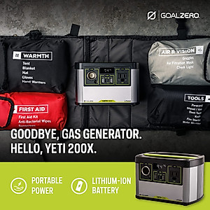 Goal Zero Yeti 200X Portable Power Station, 200-Watt-Hours Power Station with AC Inverter and Fast-Charging USB-C PD, Portable Solar Generator and Goal Zero Nomad 20, Foldable Monocrystalline 20 Watt