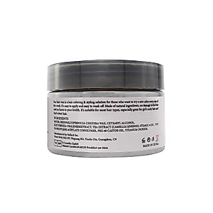 SOVONCARE Gray Temporary Hair Wax Color, Professional Styling Pomades Natural Hairstyle Clay for Men & Women Christmas Cosplay Date 4.23 oz (Sliver Gray)