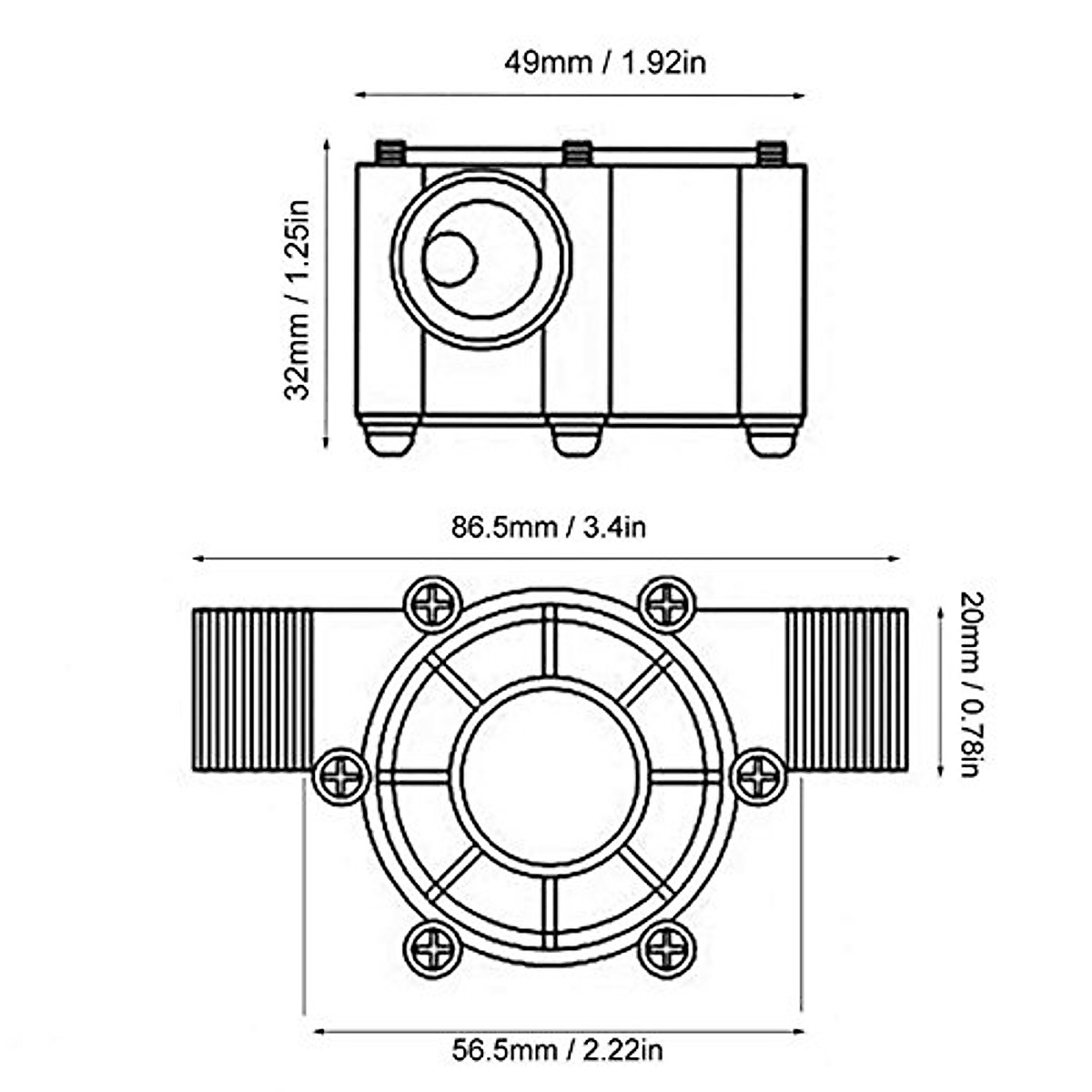 Yosoo DC Water Turbine Generator Water 12V DC 10W Micro-Hydro Water Charging Tool