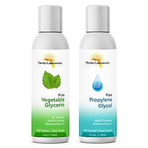 2-4oz Vegetable Glycerine & Propylene Glycol USP Kosher VG PG 99.9% Pure Food Grade