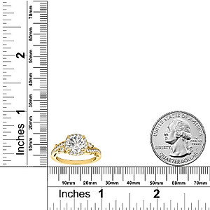 AoneJewelry Diamond Engagement Ring For Women 1 Carat Round Shape White Diamond Prong Setting 43 Stones Engagement Aniversary Ring In 18K Solid Rose, White & Yellow Gold Collection