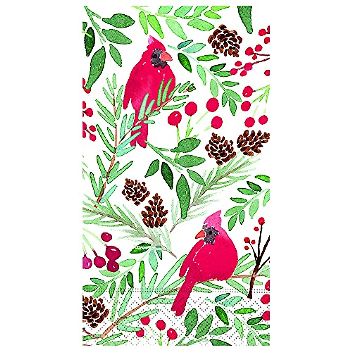 Paper Hand Towels for Bathroom Fingertip Towels, Guest Towels Disposable, Rustic Farmhouse Bathroom Decor, Red Cardinal Christmas Decorations Pak 30