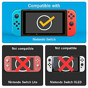 Simple Snap Tempered Glass Screen Protector Compatible with Nintendo Switch — Invisible Premium Protection that is Fingerprint Free, Bubble Free and Anti Scratch — Easy Screen Applicator