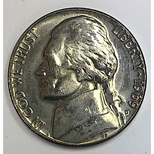 1969 D Jefferson Nickel Five-Cent Piece BU