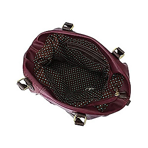 Chala Group Chala German Shepherd Laser Cut Large Crossbody Tote Shoulder Handbag, Dog Mom (Plum)