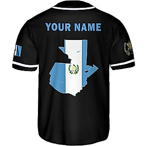 Parvii Personalized Guatemala Baseball Jersey Custom Guatemala Jersey for Men Women Guatemalan Pride Jersey Guatemala Shirt (Style 9)