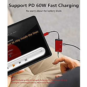 Samsung Galaxy S22 Ultra Headphone Adapter, 3 in 1 USB C to 3.5mm& USB C Headphone Jack and 60W PD Charging Adapter Compatible with Google Pixel 5/4/4XL/3, iPad Pro, Samsung Galaxy S22/S22+/S21/S21FE