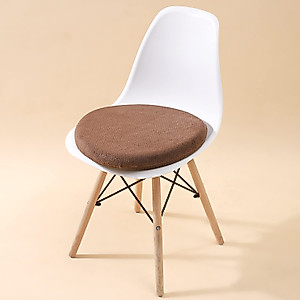 Memory Foam Seat Cushion Slip Resistant Round Stool Cushion,Durable Soft Pad for Office, Dining, Kitchen Chairs (Coffee)