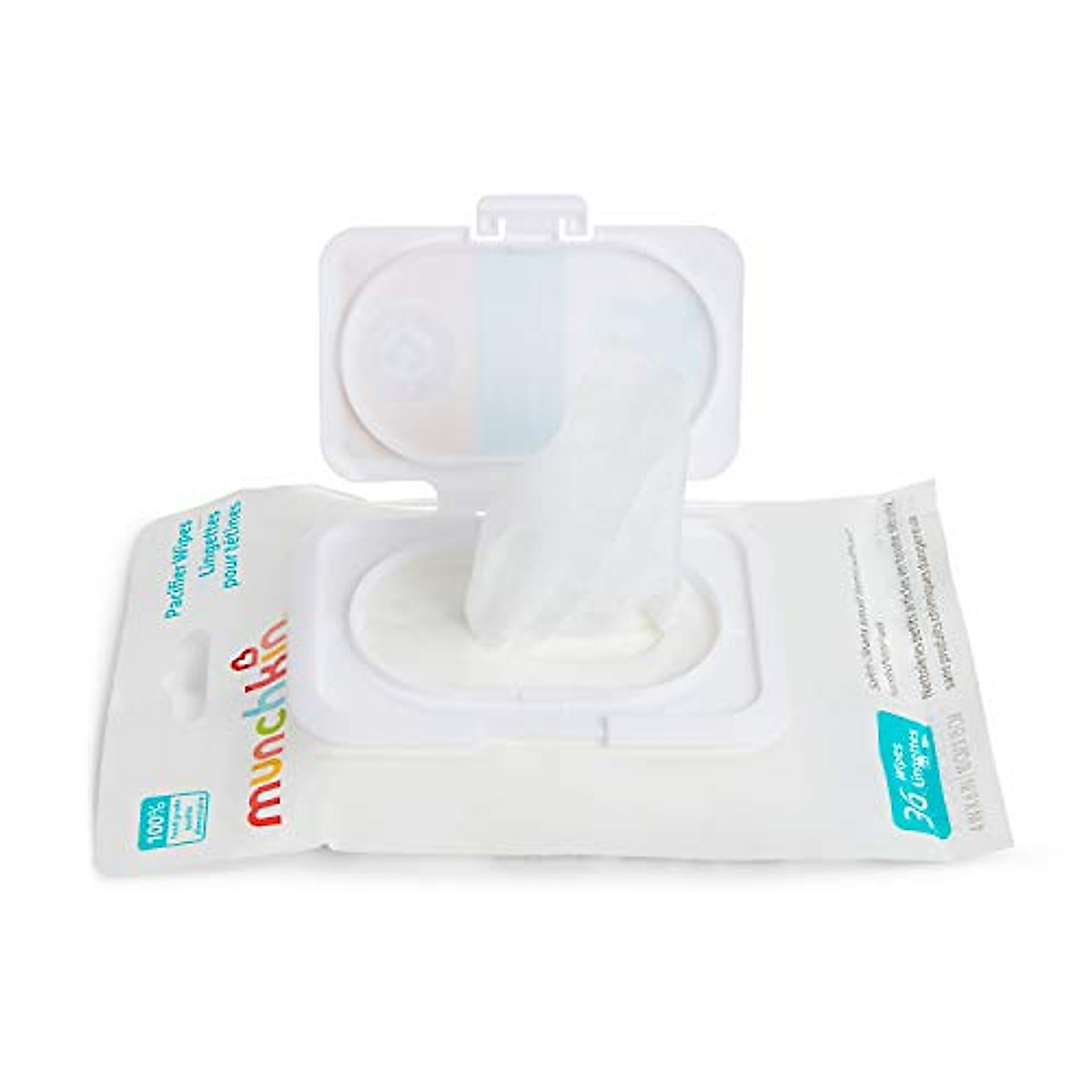 Munchkin Arm & Hammer Pacifier Wipes - Safely Cleans Baby and Toddler Essentials, 2 Pack, 72 Wipes