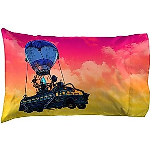 Jay Franco Fortnite Bus Loading Screen 1 Single Reversible Pillowcase - Double-Sided Super Soft Bedding